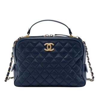 Chanel Pre-owned Vintage Satchel - Femme - Pre-owned - Bleu - Taille: ONE Size