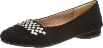 Andrea Conti 0596441, Ballerines Femme - Noir - Schwarz (Schwarz 002), 42 EU
