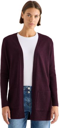 Cecil Damen 2515400 Offener Cosy Cardigan, Eggplant red Melange, M