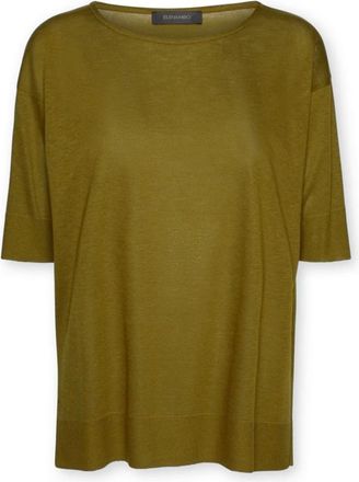 Elena Miro Femme, Pulls, Vert, Taille: 38 FR Lyocell Jersey T-shirt