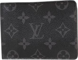 Louis Vuitton Portemonnaie - Louis Vuitton Canvas Eclipse Monogram Slender Wall - Gr. unisize - in Schwarz - f&uuml;r Damen