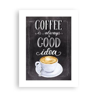 Arttor Poster ohne Rahmen Schreiben Kaffee Kaffeehaus Deko 30x40cm Wandposter Art Prints Wandbilder Dekoration Wohnzimmer Schlafzimmer Küche Wanddeko Bild Wa