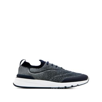 Brunello Cucinelli Marineblauer Gestrickter Sneaker - - Shoes - Herren - Blau - 41 EU