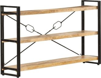 vidaXL Biblioth&egrave;que &agrave; 3 niveaux 140x30x80 cm Bois de manguier massif vidaXL