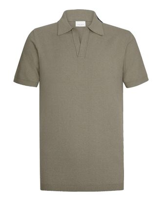 Profuomo Poloshirt in Frottee-Qualit&auml;t mit Variokragen in