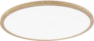 Paulmann 71034 LED Panel Atria Shine Deckenleuchte mit Backlight rund IP44 22W 2300lm 420mm Holzoptik Kunststoff 4000K Badleuchte