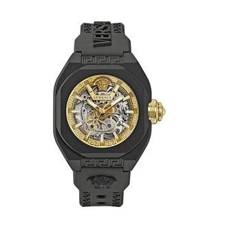 Versace Homme, Accessoires, Noir, Taille: ONE Size Montre bracelet synth&eacute;tique au design &eacute;l&eacute;gant