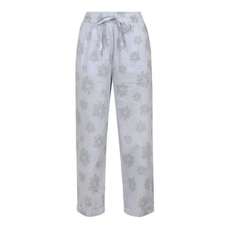 Alessia Santi Canvas Hose Gerades Bein Kn&ouml;chell&auml;nge - - Trousers - Damen - Blau - XS