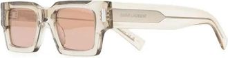 Saint Laurent Eyewear SL572006 Rectangular Frame Sunglasses - Yellow