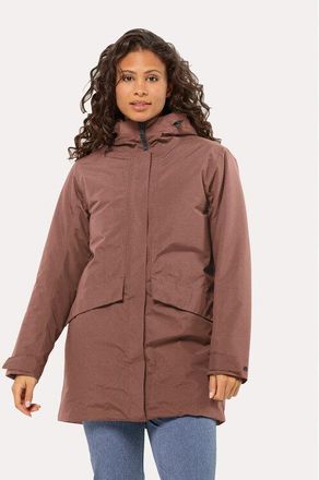 Jack Wolfskin Winterjacke Tempelhof Coat 1116151 Dunkelrot Regular Fit