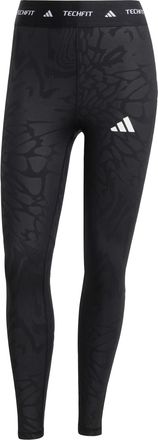 adidas Damen Techfit Printed 7/8 Leggings Strumpfhose, Schwarz, S