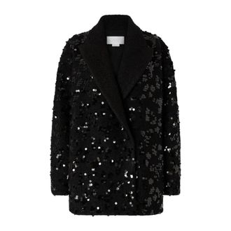 Genny Zweireihiger Mantel - - Coats - Damen - Schwarzk - S