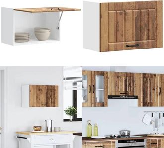 vidaXL K&uuml;chen-H&auml;ngeschrank Lucca Altholz-Optik Holzwerkstoff - Vidaxl