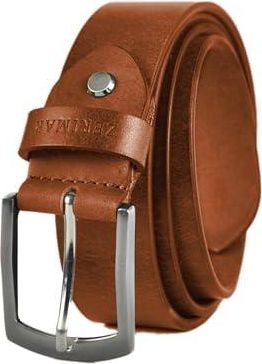 Zerimar Ceinture Homme en Cuir Naturel, Design Classique, Idéale pour Toute Occasion, Fabriquée en Cuir de 35MM, Tan, Taille 110