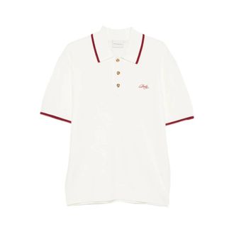 Dr&ocirc;le de Monsieur Strick-Polohemd mit kurzen &Auml;rmeln - - Tops - Herren - Wei&szlig; - M