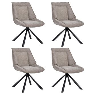 Duhome 4er Set Esszimmerstuhl Chenille Schminktischstuhl 180&deg; Drehbar Automatische R&uuml;ckstellfunktion Lounge Stuhl Modern f&uuml;r Wohnzimmer Schlafzimmer B&uuml;ro, Gr