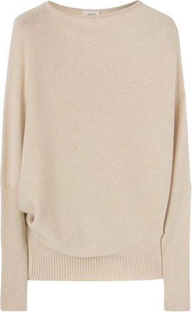 Agnona Femme, Pulls, Beige, Taille: 40 FR Pull Col Rond Asym&eacute;trique