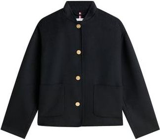 Tommy Hilfiger Veste courte &agrave; col montant en laine m&eacute;lang&eacute;e