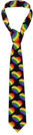 Generic Cravate Pour Homme Coeurs Rainbow Gay Lgbt &Eacute;troit Cravates Classique Cravates Homme Pour Mariage L&Eacute;cole F&ecirc;te