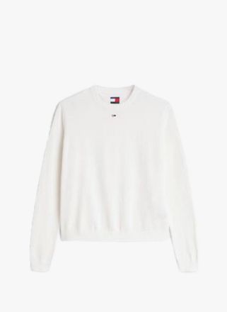 Tommy Hilfiger Pull droit &agrave; logo en coton