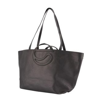 Coperni Womens C Handle Shopper Bag - Coperni Canvas Black Totes-Shopping-Bags