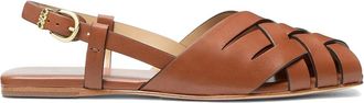 Michael Kors Femme, Chaussures, Brun, Taille: 38 1/2 EU Sandales en cuir marron style Irene
