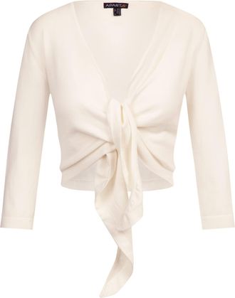 Apart Fashion Damen Strickjacken Kurzer Pullover, Creme, 40-42 EU