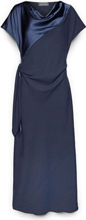 Elena Miro Femme, Robes, Bleu, Taille: 44 FR Longue Robe avec Lat&eacute;ral