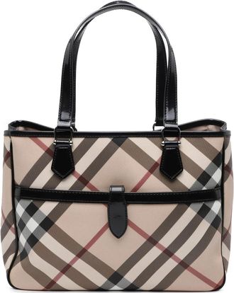 Burberry Shopper - Supernova Check Coated Canvas Tote - Gr. unisize - in Braun - f&uuml;r Damen