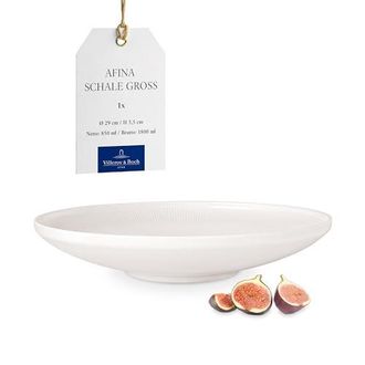 Villeroy & Boch Coupe Afina en porcelaine premium, grand bol pour salades, soupes et p&acirc;tes, fabriqu&eacute; en Allemagne, compatible lave-vaisselle et micro-ondes, empilable