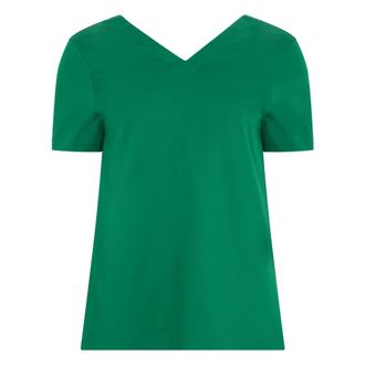 Herno Schickes Baumwolljersey T-Shirt mit V-Ausschnitt - - Blouses & Shirts - Damen - Gr&uuml;n - S