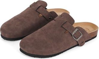 Perletti Sandales Femme Été Confortable - Claquettes Fille avec Double Boucle de Maison Mer Piscine Loisirs (Marron, Système Taille Chaussures EU, Adulte, Femm