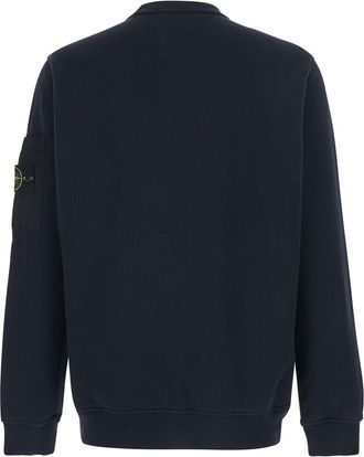 Stone Island Logo-Patch Cotton Sweatshirt - Navy