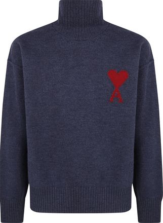 Ami Sweater Funnel Neck Quota Ami De Coeur