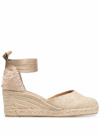 Castaner espadrilles compens&eacute;es &agrave; bride cheville nou&eacute;e - Tons neutres