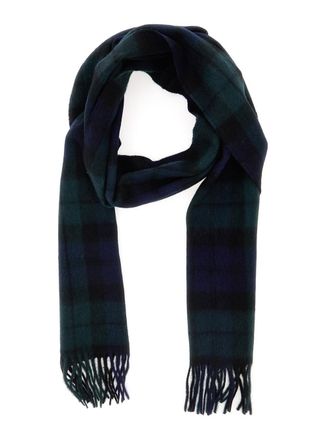 Barbour Mens Scarf Wool Blue Scarfs