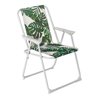 Harbour Housewares Klapper Metall Beach Stuhl - Bananenblatt