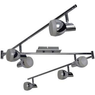 N&auml;ve Naeve CHROMEY Barre de spots de plafond chrom&eacute;e 6xLED 3000K