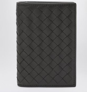 Bottega Veneta Brown vertical bi-fold Intrecciato wallet
