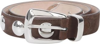 Khaite Femme, Accessoires, Brun, Taille: 80 CM Benny Belt with Studs