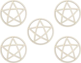 Cabilock 5 Stück Energiesteinständer Hexen bürodeko büro Dekoration Kitchen Decoration Dekoration Schlafzimmer fürs Bad hölzerne Altarplatte Schnitzdekor aus H