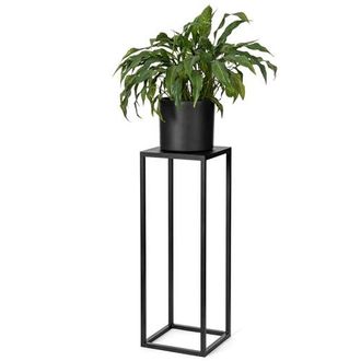 Lamofootwear Manufaktur Support plantes en m&eacute;tal noir 68 cm | Support pots de fleurs interieur dans salon, chambre &agrave; coucher | &Eacute;tag&egrave;re moderne &agrave; fleur de mariage, 