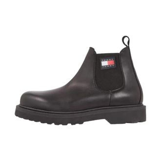 Tommy Hilfiger Napa Leder Chelsea Boots - - Shoes - Herren - Schwarzk - 42 EU
