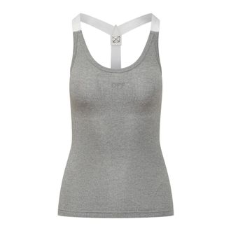 Off-white Femme, Tops, Gris, Taille: 34 FR D&eacute;bardeur de sport c&ocirc;tel&eacute; &agrave; dos nageur