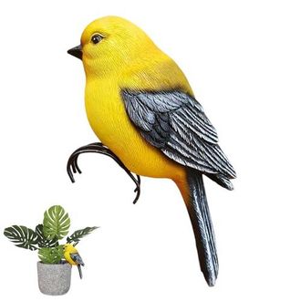 Generic Statues doiseaux de jardin | Sculptures doiseaux de jardin en résine - Décoration de plante en pot, décoration dintérieur pour jardin, cour, porche, p