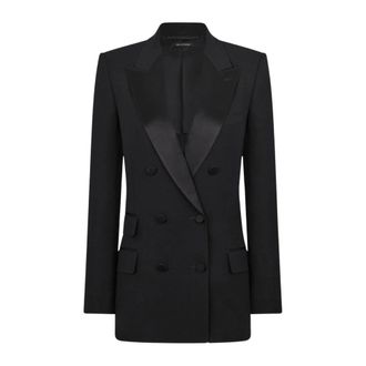 Tom Ford Zweireihiger Blazer - - Jackets - Damen - Schwarzk - S