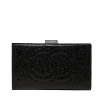 Chanel Portefeuille long doccasion - Femme - Pre-owned - Noir - Taille: ONE Size