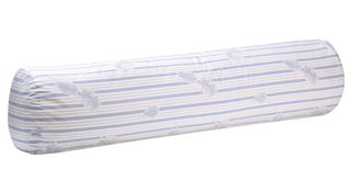 Blanr&ecirc;ve Blanr&ecirc;ve Nackenrolle aus Antan, nat&uuml;rlich, Feder und umweltfreundlich, Komfort Mi-Ferme, pflegeleicht, 90 cm, wei&szlig;/blau