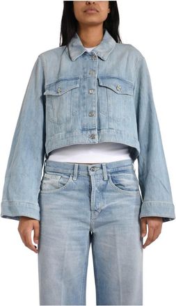 Dondup Femme, Vestes, Bleu, Taille: 38 FR Regular Cinque Tasche Jacket