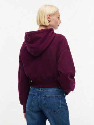 Tommy Jeans Kapuzensweatshirt TJW OVS SH TOMMY ARCH HOODIE Baumwollmischung